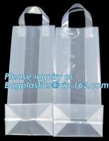 China Rope shopping die cut handle tote bag plastic bag soft loop handle bag,Bottom Gusset Soft Loop Handle Food Plastic Bag w for sale