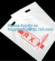 China Custom printed die cut handle plastic bags manufacturer 12 x 15 inch light green promotional recycle grocery shopping ba for sale