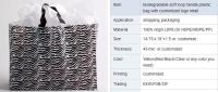 China china product printing design foldable clothes plastic carry bag/custom ldpe die cut handle clothing packaging plastic b for sale
