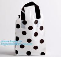 China china product printing design foldable clothes plastic carry bag/custom ldpe die cut handle clothing packaging plastic b for sale