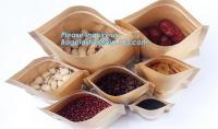 China zipper. Zip lockk, Custom printed paper bread bags use for food packaging,Open Top Kraft Paper Laminated Foil Lined Flat B for sale
