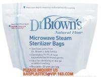 China Mircowave steam sterilizer bag, steriliser bag,LDPE soft milk white plastic bag for dry laundry, plastic laundry bag, 10 for sale
