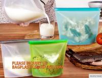 China Reusable Silicone Plastic Packaging Food Zip Silicon Freezer Fresh Vegetable Storage Bags,Zip Lock Sandwich Vacuum Silic for sale