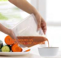 China Reusable Silicone Plastic Packaging Food Zip Silicon Freezer Fresh Vegetable Storage Bags,Zip Lock Sandwich Vacuum Silic for sale