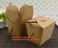 China brown kraft cardboard burger box for hamburger food with logo printing, Food Grade Paper box, Lunch box, Bento box, Frie for sale