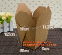 China brown kraft cardboard burger box for hamburger food with logo printing, Food Grade Paper box, Lunch box, Bento box, Frie for sale