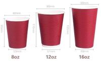 China disposable cup/vending paper cup/custom coffee cups,ripple wall disposable paper cup custom logo printed hot coffee cups for sale
