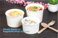 China Disposable paper hot soup cup with paper flat lid,microwaveable deli container disposable plastic hot soup cups bagease for sale