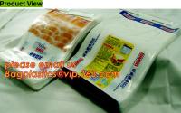 China Virgin PE Reclosable Clear Flat Plastic Wicketted bag for packing food,Side Sealed Wicket Bag with Metal on the Blocked for sale