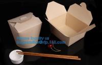 China Customized kraft floding lunch takeaway packaging box,Kraft Paper Lunch Box Disposable Salad Box Food takeaway Packaging for sale