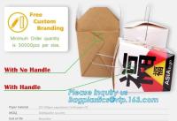 China custom deli/portable food kraft lunch box/ container, PLA take away box,PLA food pail,China products custom printing kra for sale