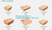 China Wholesale disposable bento box kraft paper lunch packaging box,Kraft Paper Fast Food Lunch Box With Printing bageasepac for sale