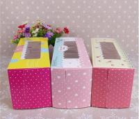 China Customized color square white cheap macaron square cake box for packing,embossing cheese cup moon tall cake paper box for sale