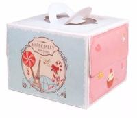 China Cake Box Cake Packaging Container Food Paper Gift Box with Handle cardboard box,Cheap Customized Paper Cardboard Birthda for sale