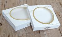 China Kraft paper clear window biscuit / cookie / cake box,custom made fancy Luxury cardboard Coated paper cake box wholesale for sale