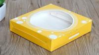 China Kraft paper clear window biscuit / cookie / cake box,custom made fancy Luxury cardboard Coated paper cake box wholesale for sale
