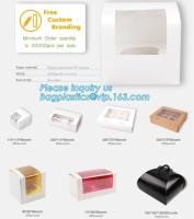 China Wholesale custom Paper Cookies packing Cake Box with PVC window,Wholesale Plastic Square Birthday Wedding Packaging Clea for sale