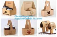 China coffee paper cup carriers,Paper cup carrier for coffee shop cups take away packing paper board carriers, wine carrier, for sale