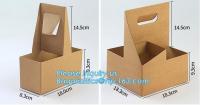 China Eco Friendly Disposable Kraft Paper Take Out 2 Pack Coffee Cup Drink Carriers 2 Pack Paper Cup Holders bagease package for sale