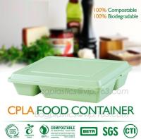 China fast food boxes custom logo printing, Compostable plastic food container, eco-product renewable 100% compostable PLA foo for sale
