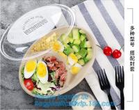 China Pulp bowl, sugarcane take away fast food container with Lid,Compostable sugarcane bagasse clamshell food containers pac for sale