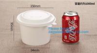 China Custom printed disposable PLA hot soup bowls, kraft paper soup cup,Eco-Friendly disposable tableware sugarcane pulp bowl for sale