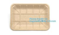 China Biodegradable & Compostable 8 inchSquare sugarcane trays,sugarcane pulp compostable serving tray,lunch tray bagasse suga for sale
