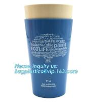 China Compostable cup,PLA Biodegradable Disposable cup,6 7 8 9 10 12 16 20 oz disposable plastic pp ps pet PLA cup with dome for sale