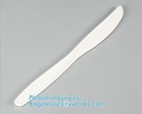 China wholesale Biodegradable cPLA plastic white cutlery set,Eco-friendly Disposable Biodegradable Corn Starch Spork-Fork Spoo for sale