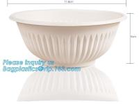 China 24oz disposable plastic soup bowl corn starch white bowls with lids,Disposable Round Soup Corn Starch Biodegradable Bowl for sale