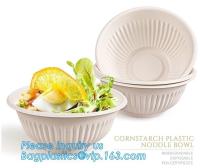 China 7.5 inch Biodegradable Soup Bowl Disposable Cheap Food Grade Personalized Corn Starch Bowl,Corn Starch Biodegradable Bow for sale