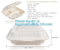 China Disposable corn starch bento lunch box takeaway food container,take away box PLA PP mixed biodegradable corn starch food for sale
