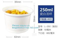 China 100% biodegradable eco friendly soup paper cup with PLA lid,Disposable soup paper Pla coated cups packaging, bagplastics for sale