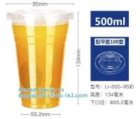 China coffee cups with lids organic fancy disposable paper cup PLA,CPLA Biodegradable Flat Lid For Hot Cup, bagease bagplastic for sale