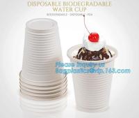 China Colorful Biodegradable Bamboo fiber travel cup,Biodegradable 8 Oz White China Microwave Disposable Cornstarch Cup packag for sale