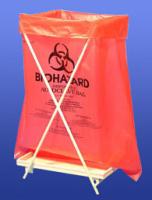 China Extra large capacity biohazard drawtape trash bag interleaf coreless roll plastic hospital garbage bag, Medical Disposab for sale