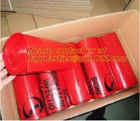 China Extra large capacity biohazard drawtape trash bag interleaf coreless roll plastic hospital garbage bag, Medical Disposab for sale