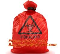 China Extra large capacity biohazard drawtape trash bag interleaf coreless roll plastic hospital garbage bag, Medical Disposab for sale