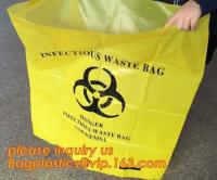 China biodegradable biohazard eco bag, PE poly Biohazard Medical Waste Disposable Bag, Extra large capacity biohazard drawtape for sale