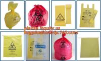 China LDPE drawstring type biohazard waste garbage bag, HDPE drawstring type biohazard waste garbage bag, isolation infectious for sale