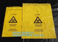 China HDPE plastic drawstring biohazard garbage waste, Heavy duty safety plastic biohazard,ENVELOPE BAGS, ENVELOPE, SELF SEAL for sale
