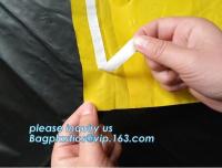 China HDPE plastic drawstring biohazard garbage waste, Heavy duty safety plastic biohazard,ENVELOPE BAGS, ENVELOPE, SELF SEAL for sale