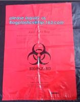 China Heavy Duty Dustbin liner Plastic biohazard infectious waste, Biohazard Garbage Bag for Medication, biohazard on roll cus for sale