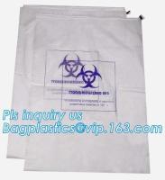 China Disposable biohazard infectious plastic drawstring medical waste bag, Promotional mini biohazard drawstring packaging ba for sale