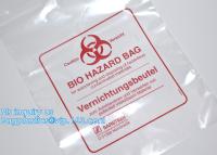 China Disposable biodegradable Biohazard garbage bag, infectious emergency autoclavable biohazard bag on roll, bagplastics, pa for sale