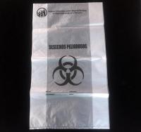 China biodegradable biohazard bag/Recycled garbage bag, Polyethylene Biohazard Printed Clear Plastic Zip lockk Specimen Bags Wit for sale