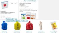 China Colored medical waste bags biohazard garbage plastic bags on roll with warning logo, Flat top recycling colored biohazar for sale
