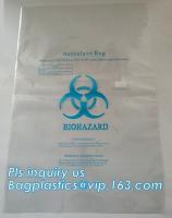 China Custom Printed Yellow Biohazard Compost Disposal Plastic Biodegradable Yard Medical Waste Bag, bagplastics, bagease, pac for sale