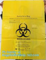 China Biodegradable Medical Drawstring medical biohazard waste disposal supplies LDPE plastic autoclave bags, bagease, pac, sa for sale
