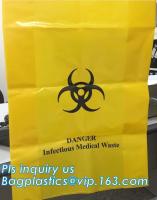 China medical bag colorful infectious plastic disposable bags, Medical Consumables Biohazard Waste Bag Disposable HDPE LDPE pl for sale
